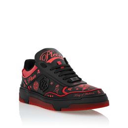 Philipp Plein Nappa Leather Low Top Sneakers All-Over Plein