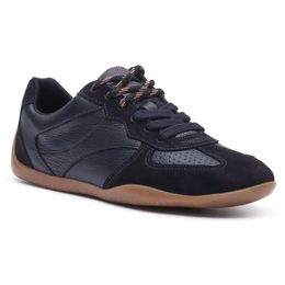 Hush Puppies Jovie Leder Damen SCHWARZE Sneaker