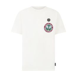 Philipp Plein Round Neck T-Shirt Patch Tennis