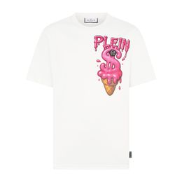 Philipp Plein Round Neck T-Shirt Ice Cream Dollar