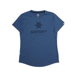 Saysky Logo Combat Pro T-shirt Bekleidung Damen blau
