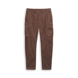 Tom Tailor Denim Herren TTREGULAR Cargo Hose, braun, Uni, Gr. XL