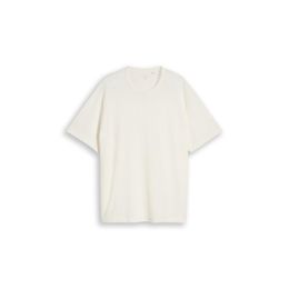 Tom Tailor Herren Plus Size - T-Shirt mit Waffelstruktur, braun, Uni, Gr. 4XL