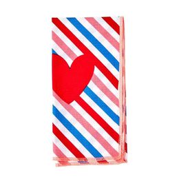Rice Stoffserviette Candy Stripes L40 x B40cm, pink