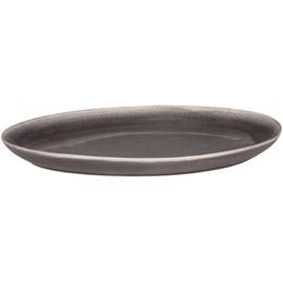 Chic Antique Calais Tablett oval H3,5/L36/B27 cm, kohle skandinavische Deko Online Shop