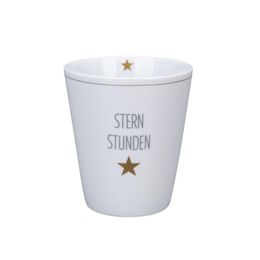 Krasilnikoff Happy Mug Becher Sternstunden &Oslash;8,7 x H10cm, weiss skandinavische Deko Online Shop