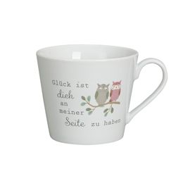 Krasilnikoff Happy Cup, Gl&uuml;ck ist Dich an meiner Seite zu haben 9 cm, &Oslash; 10 cm, 400 ml