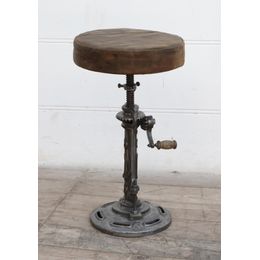 Faktorei Sitzhocker Clint Vintage-Industrial ca. &Oslash; 32 / H&ouml;he 57 cm