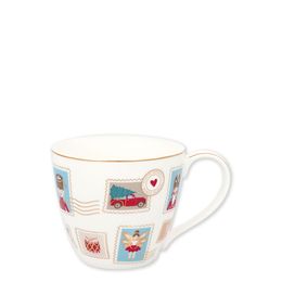 GreenGate Mug Xmas Letter white 9 cm, &Oslash; 10 cm