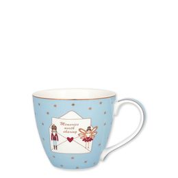 GreenGate Mug Xmas Letter pale blue &Oslash; 10, H&ouml;he 9 cm