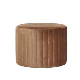 Chic Antique Puff Marat Velours H30/D40 cm karamel