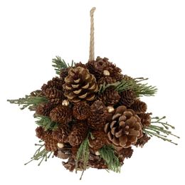 Chic Antique Fleur Aufh&auml;nger aus Tannenzapfen und Glitzer D16 cm, natur skandinavische Deko Online Shop