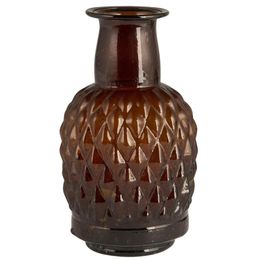 IB Laursen Vase mit langem Hals Karomuster mundgeblasen H&ouml;he 18.5, &Oslash; 10 cm skandinavische Deko Online Shop