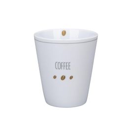 Krasilnikoff Happy Mug Becher Coffee &Oslash;8,7 x H10cm, weiss skandinavische Deko Online Shop