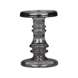 Chic Antique Kerzenst&auml;nder f&uuml;r Stumpenkerzen kohle 15,5/&Oslash;11 cm, kohle skandinavische Deko Online Shop