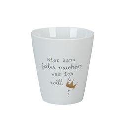 Krasilnikoff Happy Mug Hier kann jeder machen, was ich will 10 cm, &Oslash; 8,7 cm, 330 ml