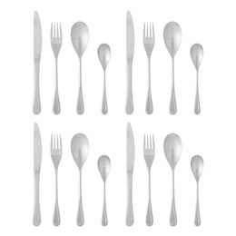 Bloomingville Elvera Besteck-Set, 16-teilig Silber - 16-teilig skandinavische Deko Online Shop