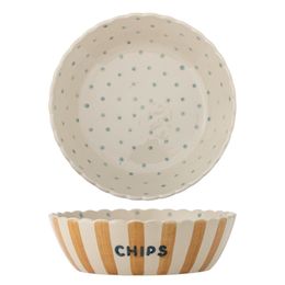 Bloomingville Hygge Chips-Schale aus Steingut Bunt - &Oslash; 24 x H 7 cm, 2,8 l skandinavische Deko Online Shop