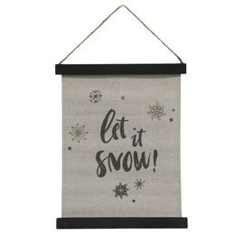Chic Antique Leinwandbild Let It Snow H29/L24/B1 cm, antique schwarz skandinavische Deko Online Shop