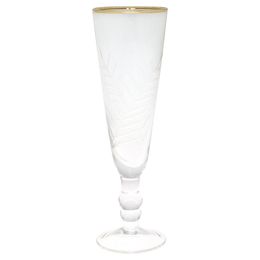 GreenGate Champagner Glas Cutting mit Gold &Oslash; 6, H&ouml;he 20 cm skandinavische Deko Online Shop