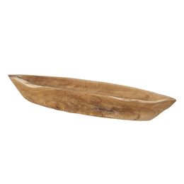 Bloomingville Schale Laveen aus Teakholz L60xH8xW16 cm, natur skandinavische Deko Online Shop