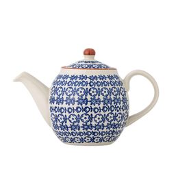 Bloomingville Karine Teekanne aus blauem Steingut &Oslash; 14 x H 16 cm skandinavische Deko Online Shop