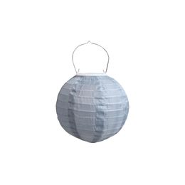 Chic Antique Reispapier Lampe mit Solarzellen D20 cm, franz. grau
