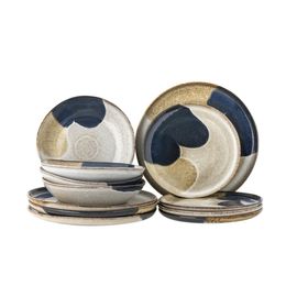 Bloomingville Jules Geschirrset aus Steingut 4 x 3 Teile