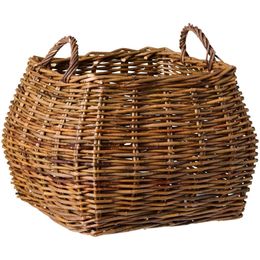 IB Laursen Weiden-Korb viereckig mit Henkeln 39 x 39 x 37 cm skandinavische Deko Online Shop