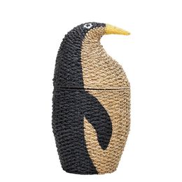 Bloomingville Spielzeug Korb Pinguin Tazia &Oslash; 37 cm, H&ouml;he 69 cm skandinavische Deko Online Shop