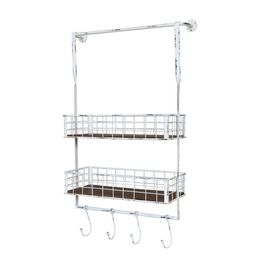 Chic Antique Regalbrett mit Haken 76,5x48x18 cm skandinavische Deko Online Shop
