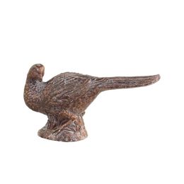 Chic Antique Dekofigur Fasan aus Eisen H16/L31,5/B10 cm, antik bronze