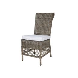 Chic Antique Alter franz&ouml;sischer Stuhl mit Sitzkissen 50 x 50 x 100 cm, natur skandinavische Deko Online Shop