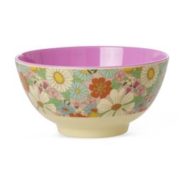 Rice Mittelgro&szlig;e Melamin Sch&uuml;ssel Flower Power 700 ml &Oslash; 15 cm, H&ouml;he 7 cm