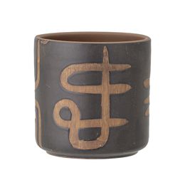 Bloomingville Pflanztopf Avo aus Terrakotta &Oslash; 12 cm, H&ouml;he 12 cm, schwarz skandinavische Deko Online Shop
