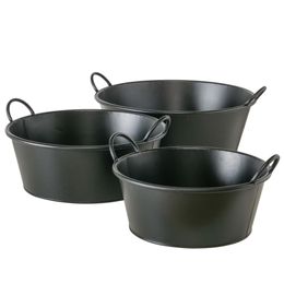 Boltze &Uuml;bertopfe-Set Jackson Black 3er 36-47 cm