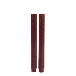 Chic Antique Stabkerze mit Rillen und Glitzer 2er-Set H26,5/&Oslash; 2,5 cm, cherry skandinavische Deko Online Shop