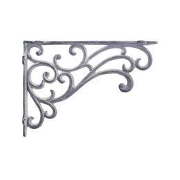 Chic Antique Regaltr&auml;ger mit Schn&ouml;rkel L25,5 x B4 x H18 cm, antik grau skandinavische Deko Online Shop