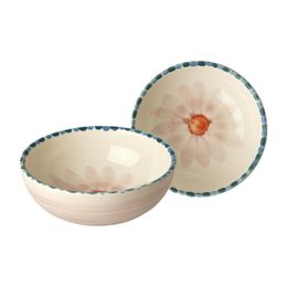 Rice Keramik Sch&uuml;ssel Lavendel Pink Flower handbemalt 350 ml &Oslash; 13 cm, H&ouml;he 5 cm