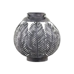 Chic Antique Laterne aus Eisen mit Blattdekor &Oslash;34 x H33 cm, antik zink skandinavische Deko Online Shop