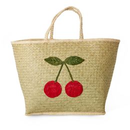 Rice Raffia Tasche Kirsche L:35 cm, B:35 cm, H:25 cm