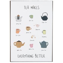IB Laursen Metallschild Tea makes everything better 14x20 cm skandinavische Deko Online Shop