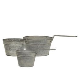 Chic Antique Eisen Blumentopf mit Griff im Set 10x17,5 cm skandinavische Deko Online Shop