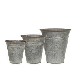 Chic Antique Eisen Blument&ouml;pfe im Set 21,5x19,5 cm skandinavische Deko Online Shop