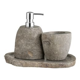 House Nordic Gara Badezimmer Waschbecken Set, Seifenspender, Becher 30 x 25 x 18 cm