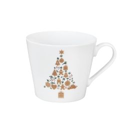 Krasilnikoff Happy Cup Tasse, Christmas Tree Gingerbread &Oslash; 10, H&ouml;he 9 cm skandinavische Deko Online Shop
