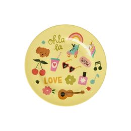Rice Runder Melamin Kinderteller Unicorn Love &Oslash; 20 cm