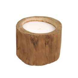 HSM Collection Naturholz Kerze Teak &Oslash; 12 x 12 cm
