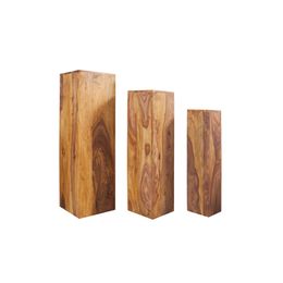 Invicta Interior Deko S&auml;ulen Makassar 3er Set 60-80cm skandinavische Deko Online Shop