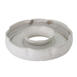 Bloomingville Leda Tablett aus Steingut, rund &Oslash; 35 x H7,5 cm